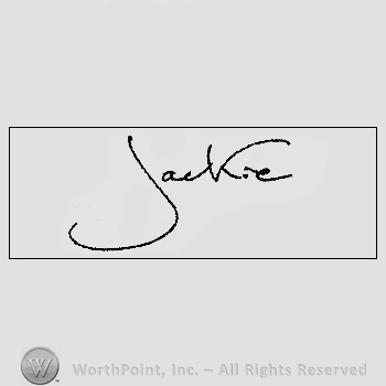 Mark with Signature: Jacqueline Bouvier Kennedy. | #632262