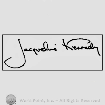 Mark with Signature: Jacqueline Bouvier Kennedy. | #632264