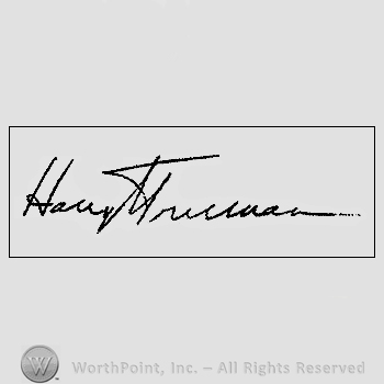 Mark with Signature: Harry S. Truman. | #632288