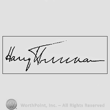 Mark with Signature: Harry S. Truman. | #632290