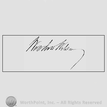 Mark with Signature: Woodrow Wilson. | #632300