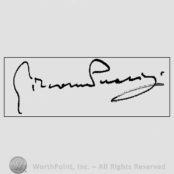 Mark with Signature: Giacomo Puccini. | #632307