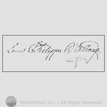 Mark with Signature: Louis Philippe D'Orleans. | #632312