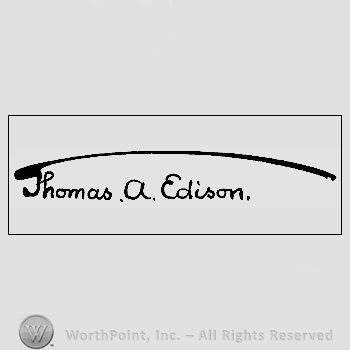 Mark with Signature: Thomas A. Edison. | #632322