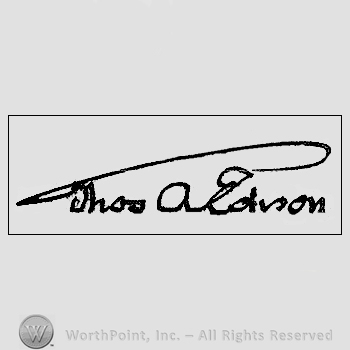 Mark with Signature: Thomas A. Edison. | #632323