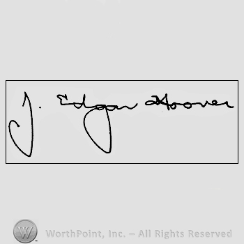 Mark with Signature: John Edgar Hoover. | #632353