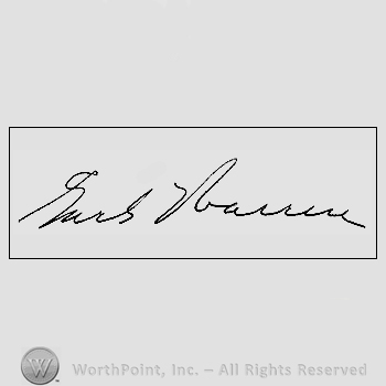 Mark with Signature: Earl Warren. | #632360