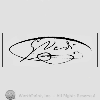 Mark with Signature: Giuseppe Verdi. | #632378