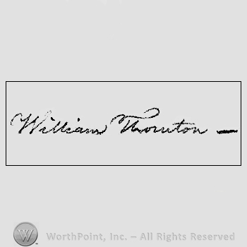 Mark with Signature: William Thornton. | #632381