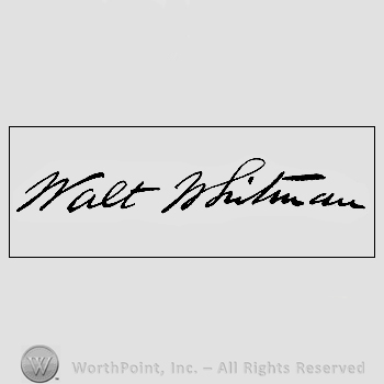Mark with Signature: Walt Whitman. | #632383