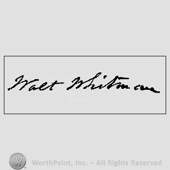 Mark with Signature: Walt Whitman. | #632384