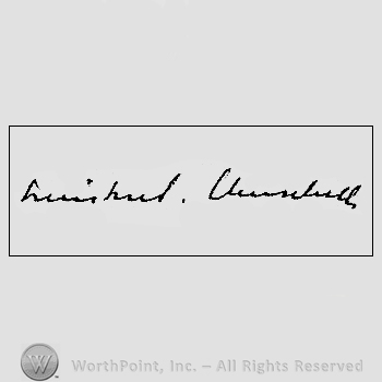 Mark with Signature: Winston Churchill. | #632390