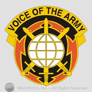 Mark with The text "VOICE OF THE ARMY" and a disc | #636276