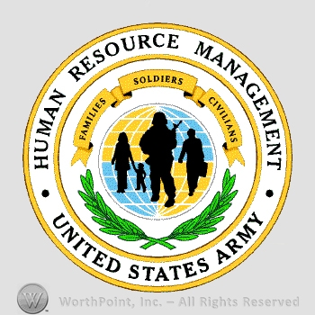 Mark with A disc with the text "HUMAN RESOURCE | #636392