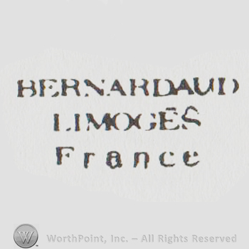 Mark with The text "BERNARDAUD LIMOGES France". | #6372