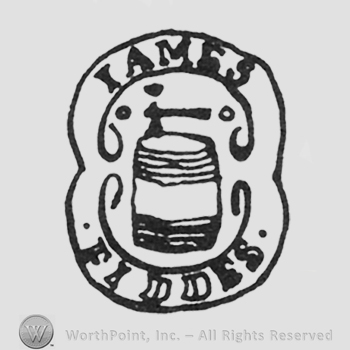 Mark with A label, the text "JAMES FIDDES", a | #65030