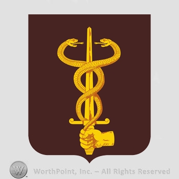 Mark with A shield, two snakes, a sword and a | #653256