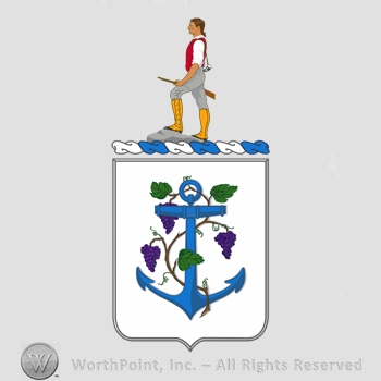 Mark with A warrior man, a shield, a grapevine | #653379