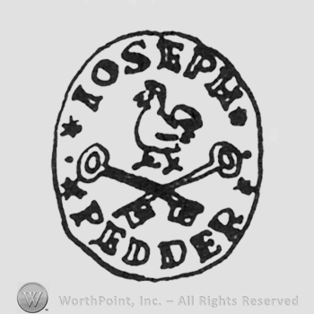 Mark with An oval, the text "JOSEPH PEDDER", two | #65349
