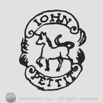 Mark with A label, the text "JOHN PETTIT" and a | #65362