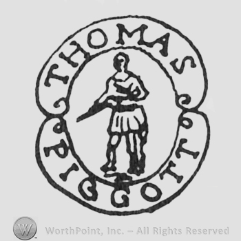 Mark with A label, the text "THOMAS PIGGOT" and a | #65380