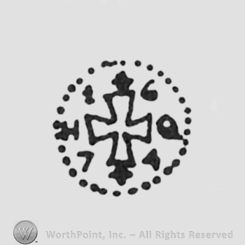 Mark with A cross, the letters "HQ" and a dotted | #65406