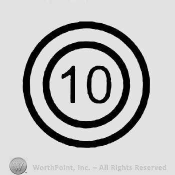 Mark with Number 10 inside two circles. | #656896