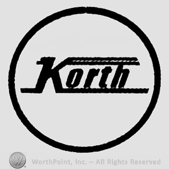 Mark with The text "KORTH" inside a circle and | #657100