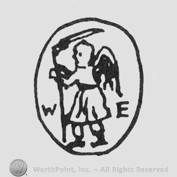Mark with An oval, an angel, a tool and the | #65782