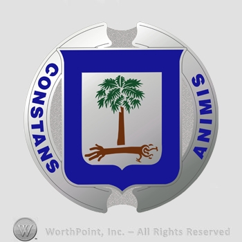 Mark with A shield, a palm tree, branches, a | #658512
