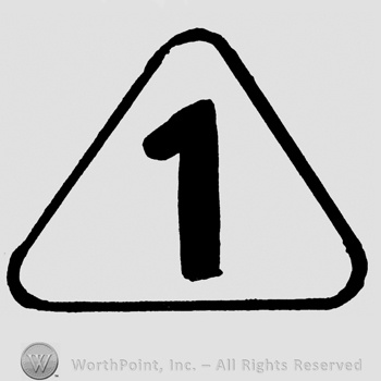 Mark with Number 1 inside a triangle | #66454