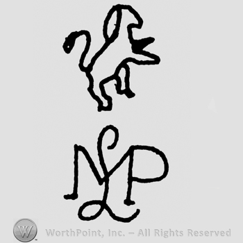 Mark with Uppercase MP and a pranced lion | #66620