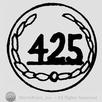 Mark with Number 425 underlined inside a circle | #66794