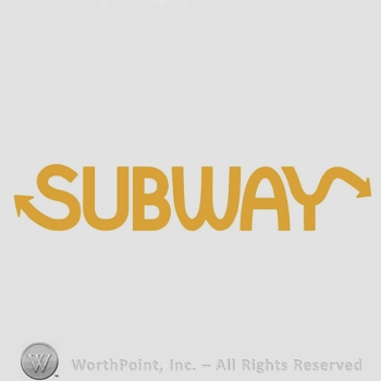 Mark with The text "SUBWAY" and two arrows. | #671693