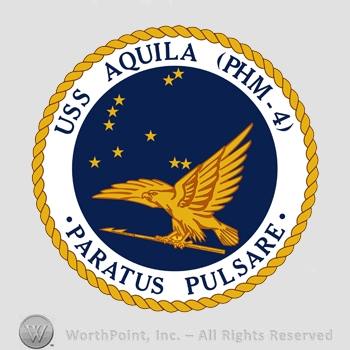 Mark with A disc, the text ''USS AQUILA (PHM-4)'' | #678581