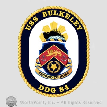 Mark with An oval, the text ''USS BULKELEY'' and | #678594