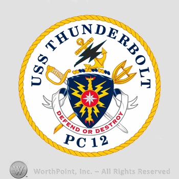 Mark with A disc, the text ''USS THUNDERBOLT" and | #678705