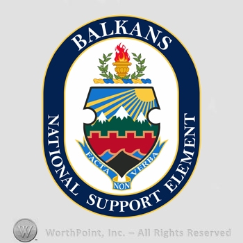 Mark with An oval, the text ''BALKANS NATIONAL | #678736