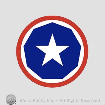 Mark with A disc, a nonagon and a star. | #680315