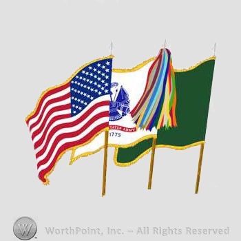 Mark with Three flags, stars and stripes. | #681223