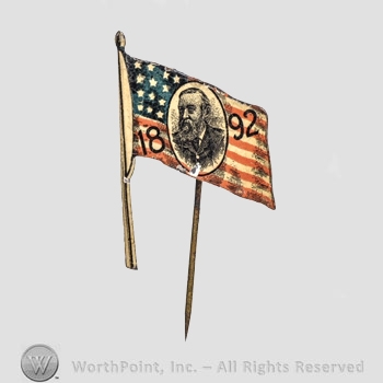 Mark with Presidential election flag pin with | #686255
