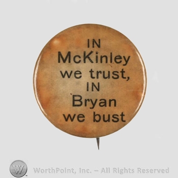 Mark with Republican Party slogan pin with text | #686259