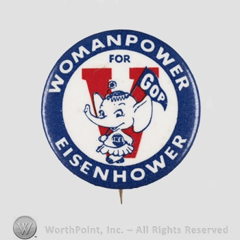 Mark with A Republican Party button with slogan | #686303