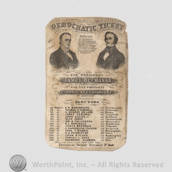 Mark with A Democratic Party election ticket | #686457