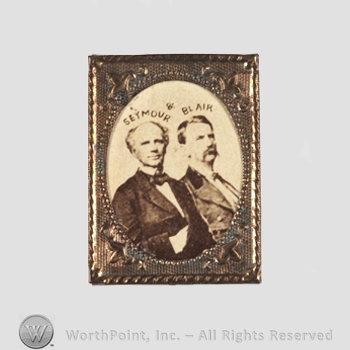 Mark with A Democratic Party campaign pin with | #686462