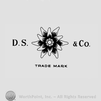 Mark with Flower symbol surrounded by text "D.S. | #687398