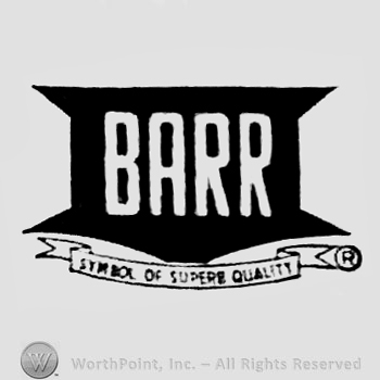 Mark with A frame, a ribbon and the text ''BARR | #687558