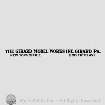 Mark with The text ''THE GIRARD MODEL WORKS INc. | #687587