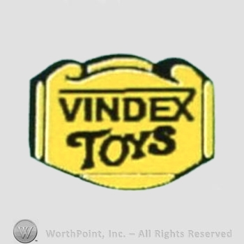 Mark with A frame and the text ''VINDEX TOYS''. | #687661