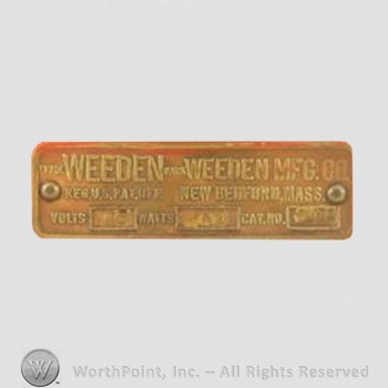 Mark with The text ''THE WEEDEN WEEDEN MFG Co.''. | #687665